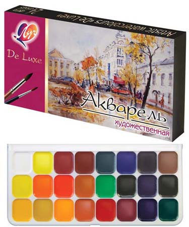 Краски 24 цв. ЛУЧ акварель "Люкс" б/к в карт. кор. 14С 1039-08 (1/18 ...