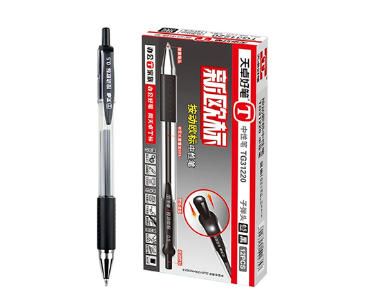 Ручка гелевая авт. DB-22 (черн) 0,5мм, прозрачный корпус, с резиновым ...